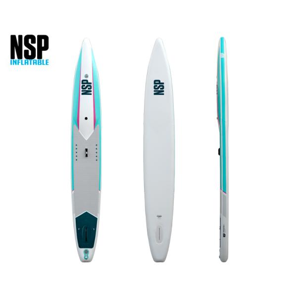 NSP エヌエスピー 2026 INFLATABLE PERFORMANCE RACE 14'0" x 23" x 6"は、スピード性能と安定感のバランスに優れたインフレータブルSUPです。レース志向のパドラーはもちろん、ツーリングで効率よ...