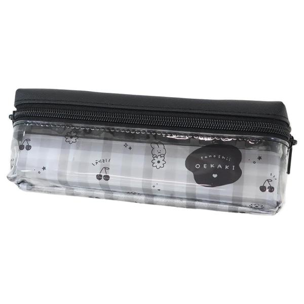 「商品情報」トレンドのモノトーンカラーにゆるいらくがきが可愛い[tanoshii OEKAKI/たのしいおえかき]のキュートなステーショナリーシリーズこちらは大ヒットアイテム[2ルームペンポーチ]ペンケースの真ん中に仕切りが付いているので、...