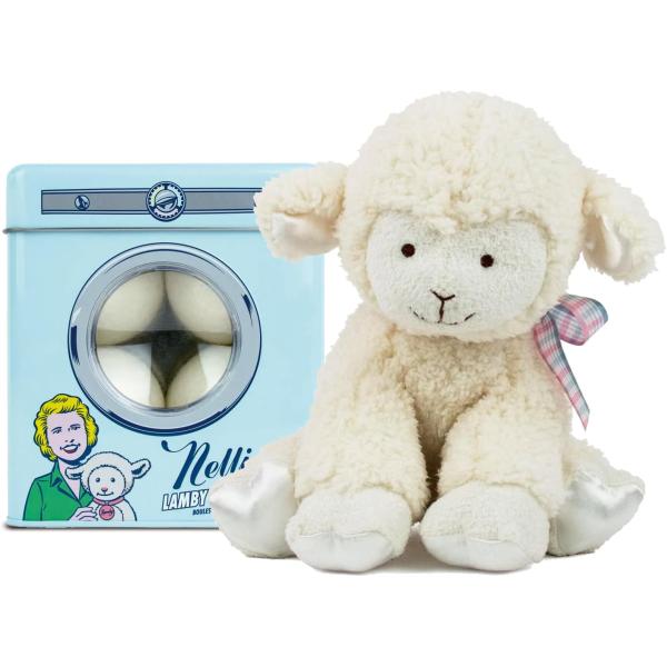 【可愛いぬいぐるみ】ネリーズ愛されているキャラクター「ランビィ」のふんわり柔らかい羊毛のぬいぐるみ【ぬいぐるみとウールドライヤーボールセット】「ランビィ」ぬいぐるみとウールドライヤーボールとのセット【乾燥時間を大幅に短縮する優れもの】このネ...