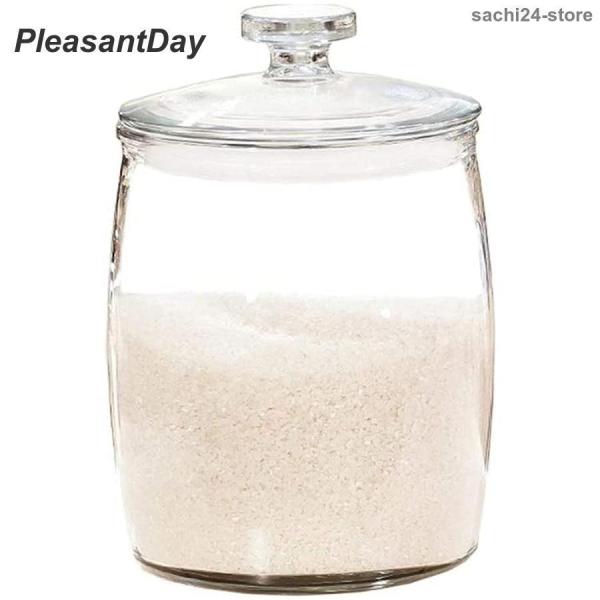 米びつ 密閉米びつ 2KG/4KG/6KG/8KG 防虫 防湿 ライスストッカー ガラス瓶 貯蔵タンク 小麦粉 駄菓子 砂糖 米櫃 保存容器 キッチン収納