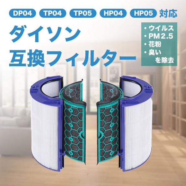 ■商品名■ダイソン 互換フィルター■商品説明■HEPAフィルターと活性炭フィルターのお得なセット。フィルターがリセットされない場合は以下の手順を行ってください。1.リモコンの電源ボタンを5秒間長押しすると、カウントダウンが始まります。2.カ...