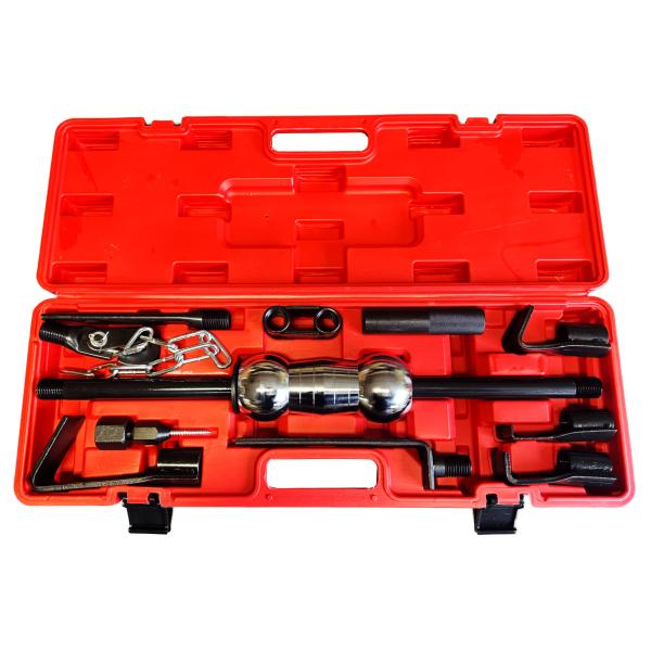 ★商品説明★オートボディーのリペアーを考えて作られたセットです。フェンダーアーチ、ドアストライカー、フェンダー間の隙間など様々な場所の作業が可能にします強力4.5kgスライデングハンマーは確実に凹みや曲がり、歪みを直してくれます。9種類の先...