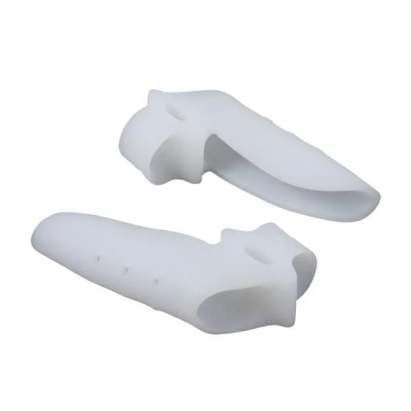 外反母趾で痛みが出やすい親指の付け根を、やわらかなシリコンで保護してくれる簡単装着サポーター。靴と擦れやすい部分を保護してくれると同時に、親指と人差し指の足指間もやさしく開いてリフレッシュできます。すべてシリコンなので、毎日丸洗いでき、衛生...