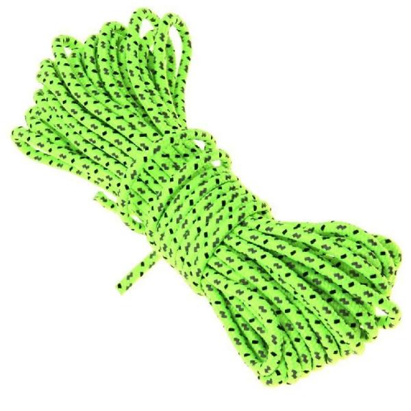 蛍光色ロープに反射材を編みこんだリフレクティブロープです.夜間のキャンプにロープへの足の引っかかり、転倒することやロープを強く引っ張ることにより、テントを崩壊させてしまうことあります。昼間でもしっかり目立つようベースカラーは蛍光色となってお...