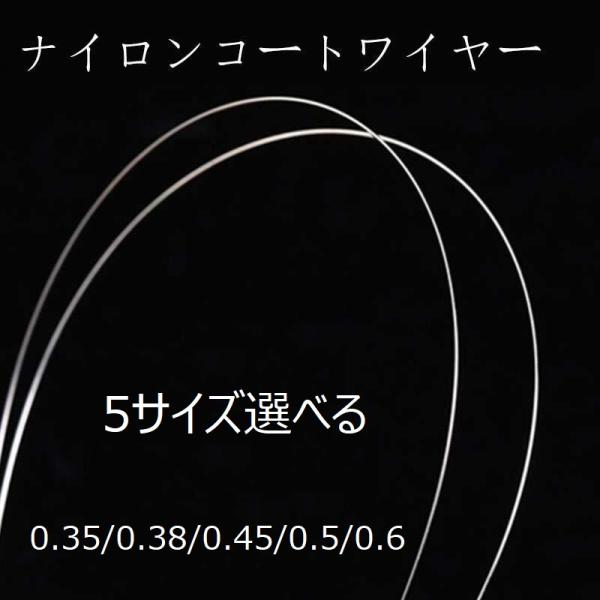 オリジナルのアクセリー、小物作りに手芸専用ワイヤーはいかがですか。パワーストーン、ブレスレットの制作、組み換えの際に使用するのに丈夫なワイヤーです。ステンレスの撚り線をナイロンでコーティング（透明）したワイヤーで伸縮性がなく強度に優れており...
