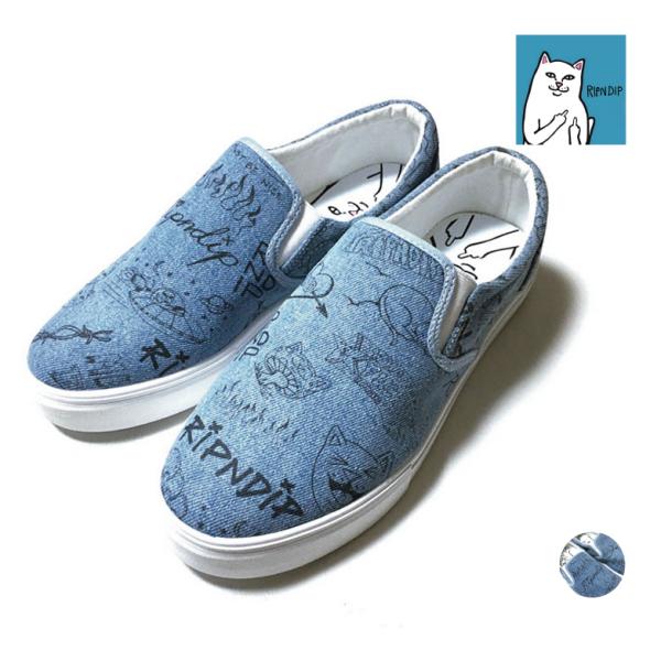 RIP N DIP リップンディップ Marker Slip On Shoes スリッポン シューズ メンズ 【 送料無料 】 ripndip 猫 ネコ ねこ cat ストリート系 ファッション 靴 スニーカー スケボー スケートボード ブ...