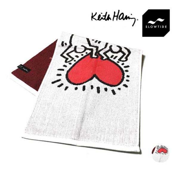 SLOWTIDE スロウタイド Keith Haring キースヘリング FITNESS TOWEL フィットネス タオル ユニセックス 【 送料無料 】 ストリート系 スポーツ ファッション メンズ レディース 白 ホワイト white ...