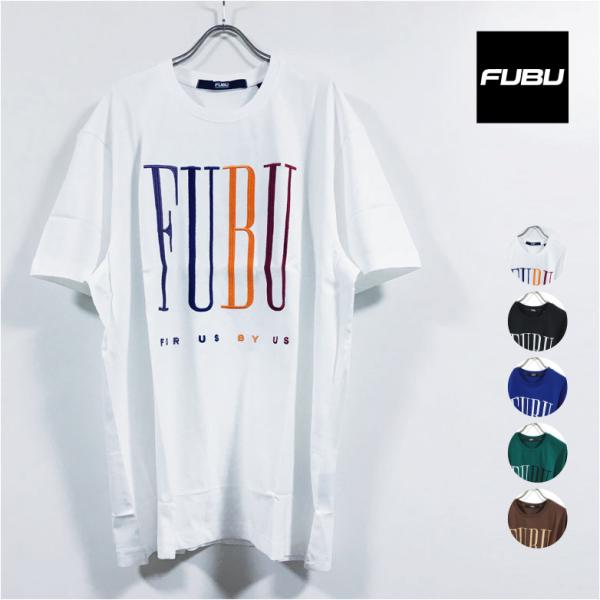 FUBU フブ ON THE LOW 半袖 Tシャツ メンズ 【 送料無料 】 ロゴ刺繍 クルーネック tshirt ストリート系 ヒップホップ hip hop B系 ファッション 白 ホワイト 黒 ブラック 青 ブルー 緑 グリーン 茶 ...