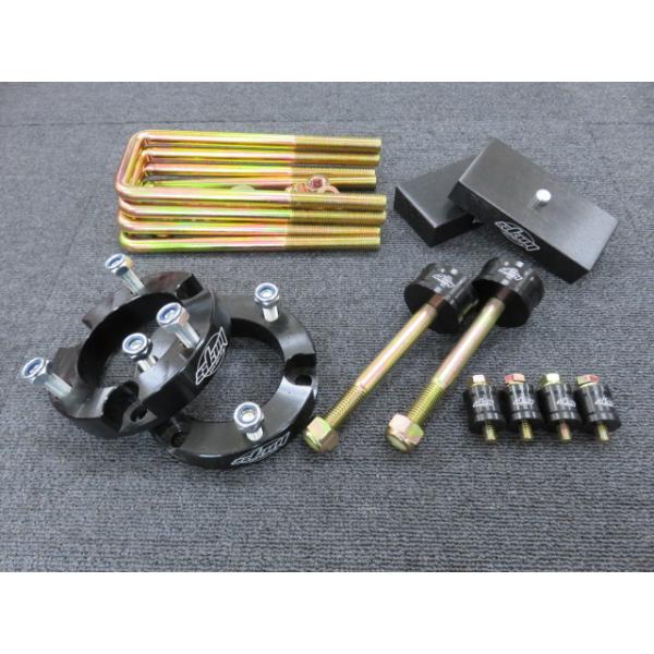 2005-2024 TACOMA 4X4 フロントアップスペーサー＆デフダウンキット＆リア　1インチ（2.54cm）ブロック＆角ボルトセットですSLAM オリジナルアルミ製 T6061(強化アルミ製）フロントリフトアップスペーサー＆デフダウ...