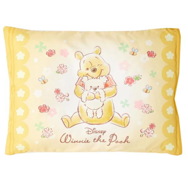 ・枕 ジュニア枕 くまのプーさん フラワーオレンジ 洗えるまくら 子供用愛らしい、くまのプーさんのジュニア用枕。大好きなキャラクターと一緒に楽しい夢を！枕の真ん中のくぼみがあり、頭に優しくフィット。清潔に使えるカバータイプ。ファスナー付きで...