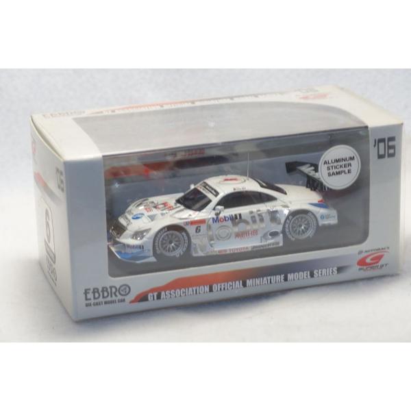 1/43 エブロ EBBRO 805 SUPER GT 500 MOBILE 1 SC #6 WHITE アルミステッカー Team LeMans 4526175438050 ミニカー本体、ケース(細かな擦り傷)、専用台座付属。アルミステッ...