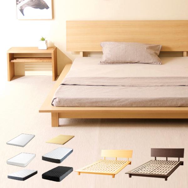 ※写真はダブルサイズになります。【S】 シングル外寸：W1209×D2156×H670mmスノコ面：W969×D1950床面までの高さ174mm【SD】 セミダブル外寸：W1409×D2156×H670mmスノコ面：W1169×D1950床...