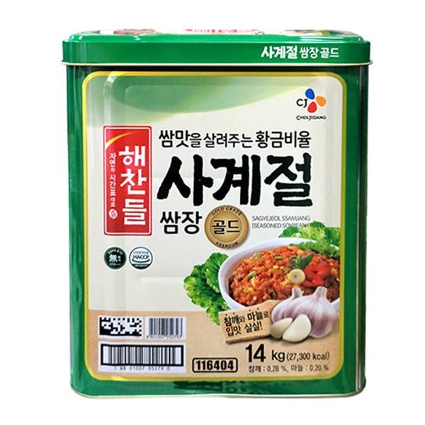 #商品の特徴 : POINT韓国料理の魅力を引き立てる「[CJ] ヘチャンドル サムジャン 味付け味噌」は、業務用サイズの14kgでご提供。サンチュと共に楽しむことで、その深い旨味が引き立ちます。この調味料は、家庭だけでなく飲食店でも大人気...