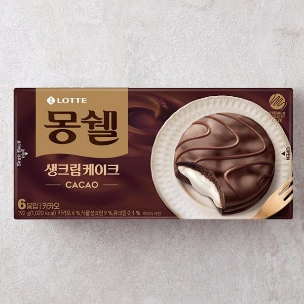 #商品の特徴 : POINT贅沢な味わいを求めるあなたにぴったりのロッテ モンセルクリームケーキ（カカオ味）が新登場！192gのボリュームで、プレミアムなひと時をお届けします。ふわっとしたケーキ生地に、濃厚なカカオクリームが絶妙に絡み、口の...