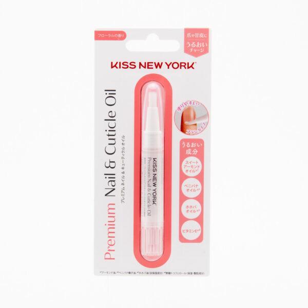 #商品の特徴 : POINT[KISS NEW YORK] プレミアムネイル＆キューティクルオイルは、あなたの指先を美しく輝かせるために特別に設計されたネイルオイルです。天然成分をたっぷりと配合しており、乾燥した爪やキューティクルをしっかり...