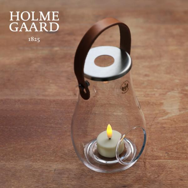 Size：H16×直径10.5cm　上部口径6cm素材：無鉛ガラス(吹きガラス)　皮革　ステンレス重量：0.4kgメーカー：デンマーク HOLMEGAARD ホルムガードデザイナー：MARIA BERNTSEN マリア・バーントセン生産国：...