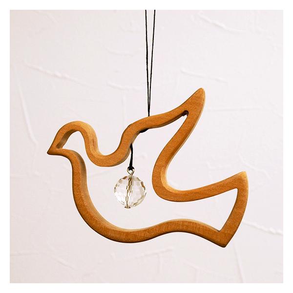 【size】本体：H7.5×W8.7×1cmクリスタル：直径2cmテグス：長さ30cm前後素材：天然木(チェリー)オイル仕上げ　クリスタルガラス　テグスメーカー：ドイツ Sternen gasse シュテルネンガッセクリスタル：ドイツ Bl...