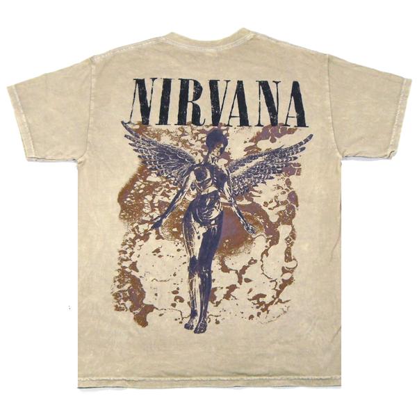 ◆商品詳細◆NIRVANA 正規ライセンス(オフィシャルアイテム)のクルーネック半袖Tシャツになります。今回のUS買い付けで、現地直接買付けならではの1品が入荷しました☆ロックTではタマ数の少ないピグメント加工のデザイン☆ほど良く色ムラを強...