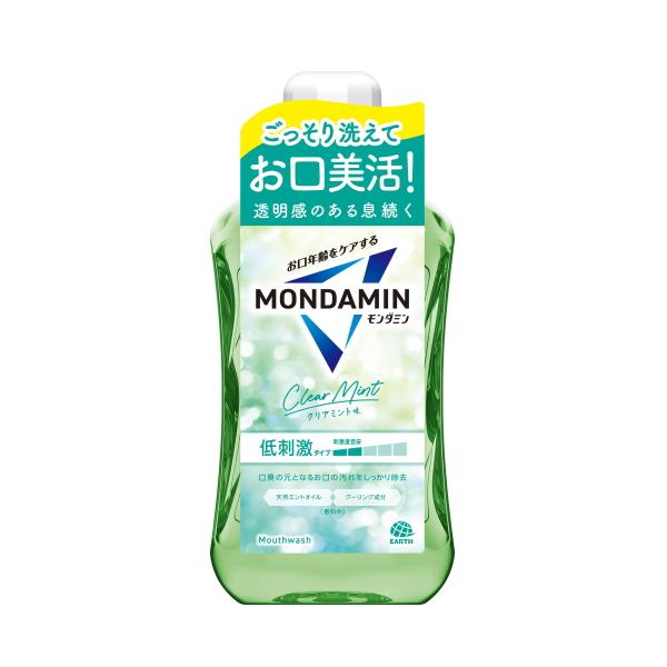透明感のある息が続く、お口美活のための洗口液。お口のトラブルの原因となるよごれを洗い流します。心地よいクリアミントの香味です。※パッケージデザイン等は予告なしに変更されることがあります。