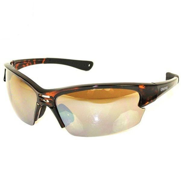 【GRAPHIS スポーツサングラス】サイズ：横幅：約14.5cm、高さ：約4.5cm、テンプル：約12.5cmフレーム材質：ポリカーボネイト　軽くて耐久性に優れた、ポリカーボネート製フレーム可視光線透過率：15%紫外線透過率：1.0%以下...