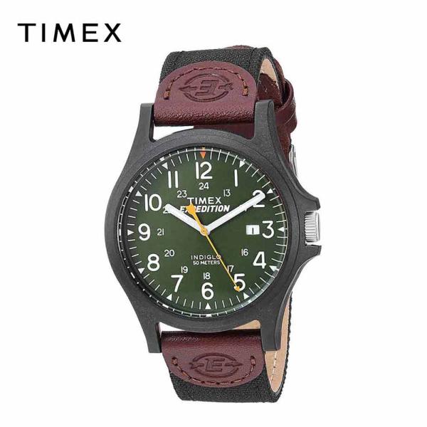 即納 TIMEX タイメックス メンズ 腕時計 Expedition Acadia ブラック/ブラウン TWF3C8430 海外モデル 当店1年保証
