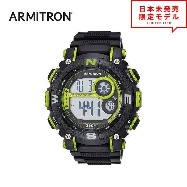 ARMITRON アーミトロン メンズ 腕時計 リストウォッチ 40/8284LGN ブラック/グリーン 海外限定 時計 当店1年保証 最安値挑戦中！