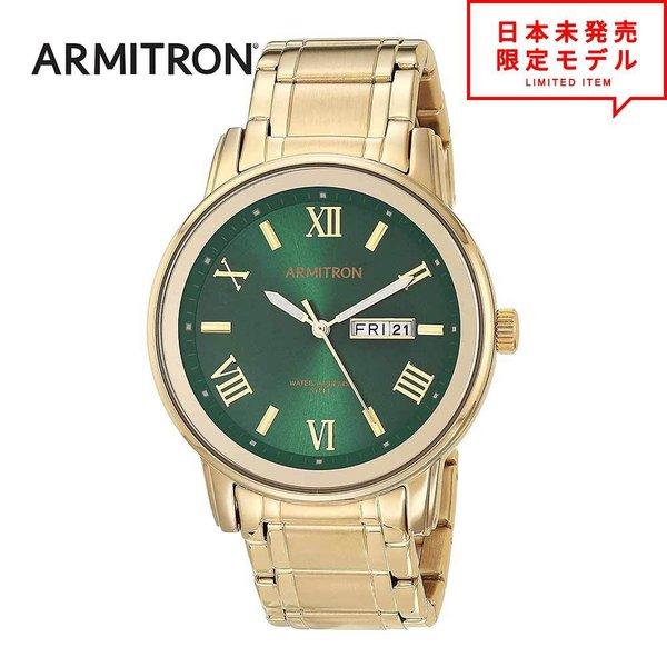 最安値挑戦中！ ARMITRON アーミトロン メンズ 腕時計 リストウォッチ 20/4935GNGP ゴールド/グリーン 海外限定 時計 当店1年保証