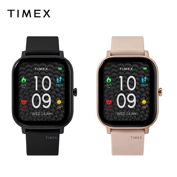 TIMEX タイメックス スマートウォッチ ユニセックス シリコンバンド ブラック/TW5M43200 ローズゴールド/TW5M43300
