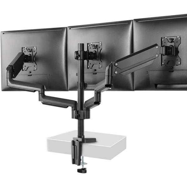 即納 ノートパソコンアーム ディスプレイアーム 3画面 ガス圧式 トリプルモニター 放熱対策 姿勢改善 在宅勤務 テレビ会議 テレワーク