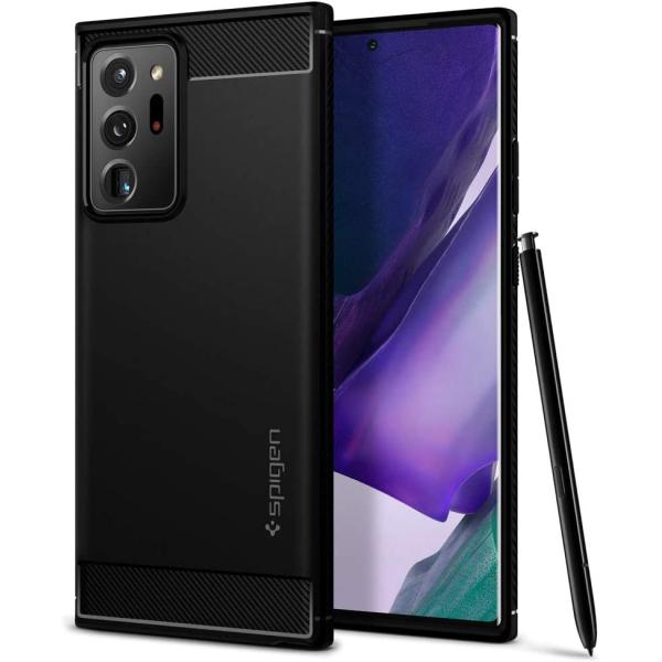 Spigen シュピゲン Galaxy ギャラクシー Note20 Ultra 5G ノート20 ウルトラ 対応 SC-53A SCG06 ケース カバー ブラック ラギッドアーマー