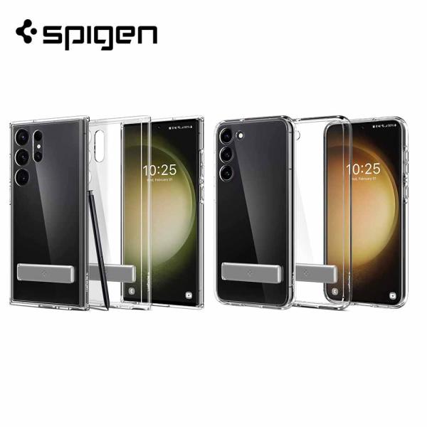 Spigen シュピゲン キックスタンド TPU 耐衝撃 米軍MIL規格 ワイヤレス充電 ウルトラハイブリッドS/クリスタルクリア Galaxy ギャラクシー S23 (SC-52D SCG20) / S23Ultra (SC-52D SC...