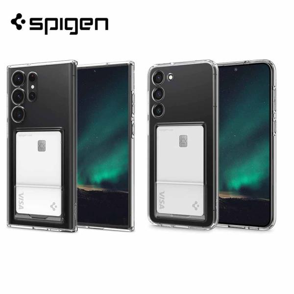 Spigen シュピゲン カード1枚収納 TPU 耐衝撃 米軍MIL規格 ワイヤレス充電 クリスタルスロット/クリスタルクリア Galaxy ギャラクシー S23 (SC-52D SCG20) / S23Ultra (SC-52D SCG2...