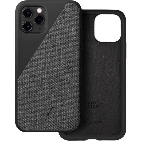 Native Union ネイティブユニオン iPhone 11/11Pro/11ProMax ケース Clic canvas/ブラック キャンバス スマホケース カバー 正規品
