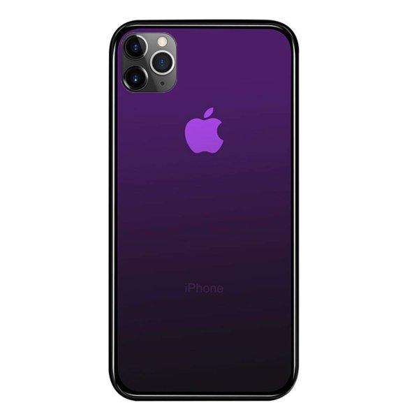 即納 iPhone11/11Pro/11ProMax OXA ケース ガラスカバー/ダークバイオレット 硬度9H Qi充電 ワイヤレス充電 アイフォン スマホケース 正規品