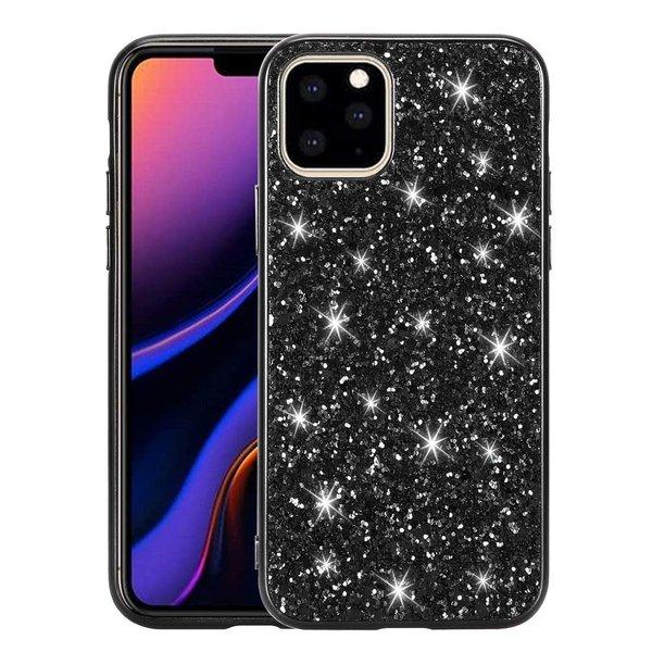 iPhone 12/12Pro/11/11Pro/11ProMax OXA ケース スパンコール/ブラック グリッター ラメ Qi充電 ワイヤレス充電 アイフォン スマホケース 正規品