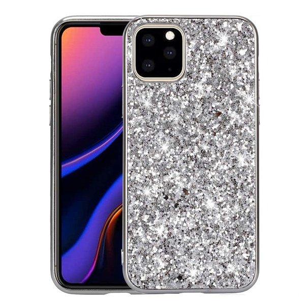 iPhone 12/12Pro/11/11Pro/11ProMax OXA ケース スパンコール/シルバー グリッター ラメ Qi充電 ワイヤレス充電 アイフォン スマホケース 正規品