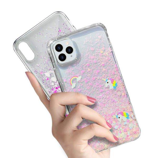 即納 iPhone 11/11Pro/11ProMax OXA ケース グリッター/ユニコーンピンク ラメ Qi充電 ワイヤレス充電 アイフォン スマホケース 正規品