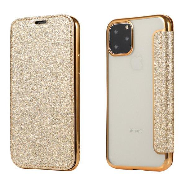 即納 iPhone 11/11Pro/11ProMax OXA ケース 手帳型 ハイブリッド/グリッターゴールド Qi充電対応 カード入れ スマホケース 正規品 ポイント消化