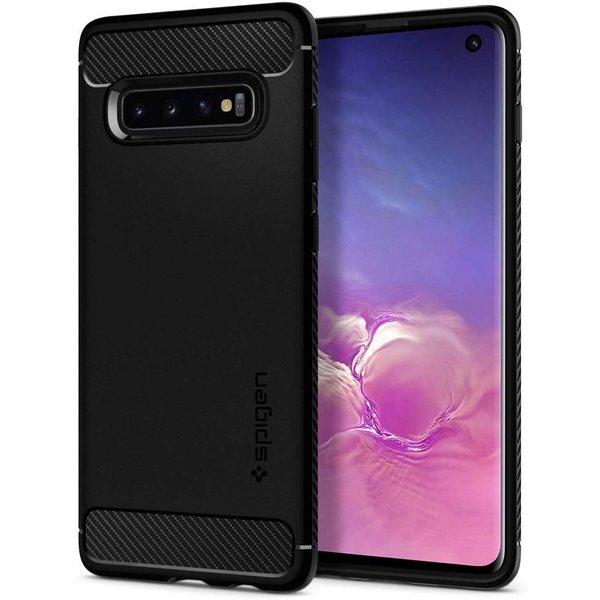 正規品 Spigen シュピゲン サムスン ギャラクシー S10 対応 ケース ラギッドアーマー｜マットブラック 衝撃吸収 Samsung Galaxy
