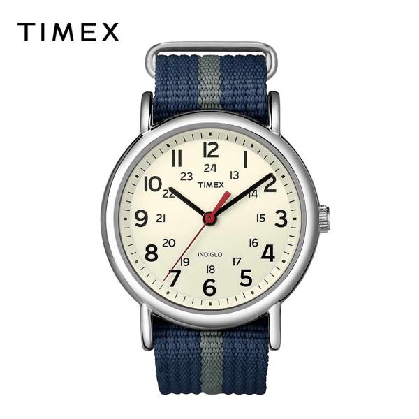 即納 TIMEX タイメックス メンズ レディース 腕時計 ウィークエンダー Weekender クリーム x ネイビー T2N654 海外モデル 当店1年保証 ポイント消化