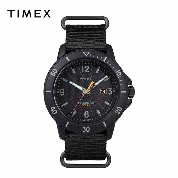 TIMEX タイメックス メンズ 腕時計 Expedition Gallatin Solar-Powered｜ブラック / オレンジ TW2U30300 海外モデル｜当店1年保証