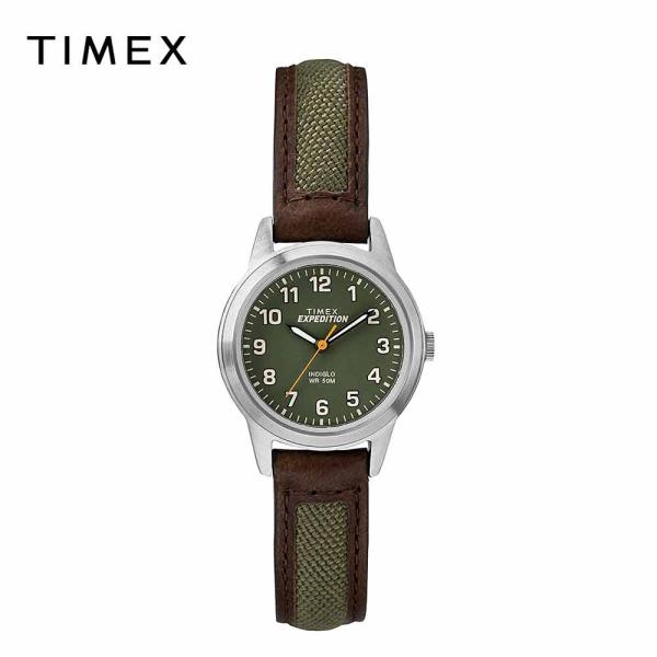即納 TIMEX タイメックス レディース 腕時計 Expedition Metal Field Mini ブラウン/グリーン TW4B12000 海外モデル 当店1年保証