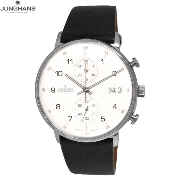 ●商品名●JUNGHANS　ユンハンス　腕時計●型番●041/4771.00フォームCメーカー希望小売価格：￥107,800（税込）●カラー●ホワイトシルバー文字盤ブラックカーフレザーストラップ●素材●ステンレススチール（SS）サファイヤク...
