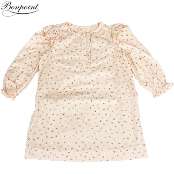 ●ブランド名●Bonpoint　ボンポワン●型番●W04GDRW00022/ガール 4Aワンピース●カラー●621 オレンジベージュ系 / チェリー柄●素材●コットン 100％●サイズ●ガール全長‐身幅-首元〜袖丈4A（4歳・身長110cm...