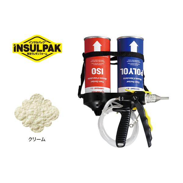 コンパクトな使い切りの2液タイプのウレタンフォーム●発泡体積：20〜25L・厚み20mmで約1m2●フォーム色：クリーム●容量/セット：724g●入数：６セット入●発泡ガス：LPG/DME（ノンフロン）●付属品：先細注入ホース（25cm）×...