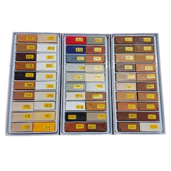 コテで溶かすと水のような軟性で、色混ぜが容易に行えるスティック。フィニッシュ穴や凹みキズの充填作業にお奨めです。※主成分であるパラフィンワックスの色が反映されやすい充填材であるため、製造メーカーがパラフィンワックスを仕入れた時期により多少の...