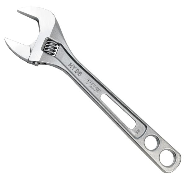 重量（g）：270口開き寸法:8〜36mmL:240mmT1:6.5mmT2:13mmD:65mmJIS規格のモンキレンチより口開きがワイドで軽量なモンキレンチですヘッド部も薄くコンパクトに設計しておりますアゴのでっぱりがないので狭い場所で...