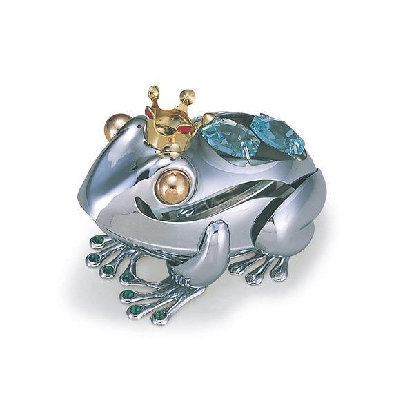 透明度の高いボヘミアガラスを加工したクリスタルストーンと、ユニークなモチーフデザインのメタルのコンビネーションが素敵なコレクションアイテムです。商品 : 約 W67 x H51 x D44 mm重量 : 約 35 g材質 : スチール (ク...