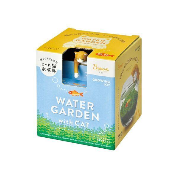 ガラス鉢の中の金魚に興味津々の猫。つい水の中まで手が伸びて…そんな物語を本物の水草とともに育てる水草栽培キットです。水草インテリアを手軽に始めて、お家に癒しの風景を作りましょう。サイズ : 約 W103 x D112 x H117 mm内容...