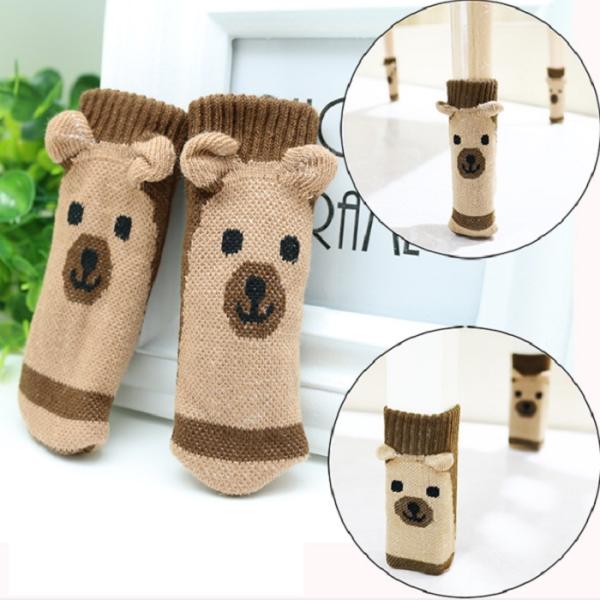 送料無料 椅子足カバー 椅子脚カバー 24枚入り 椅子足キャップ イス あし カバー 騒音防止 傷防止 椅子足カバー フローリング傷防止 椅子 あし クマ 脱げにくい 床保護マット チェアマット 丸脚と角脚両方対応 ※送料無料 椅子足カバー...